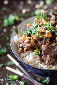 Spicy Beef with Peanuts - Nutmeg Nanny