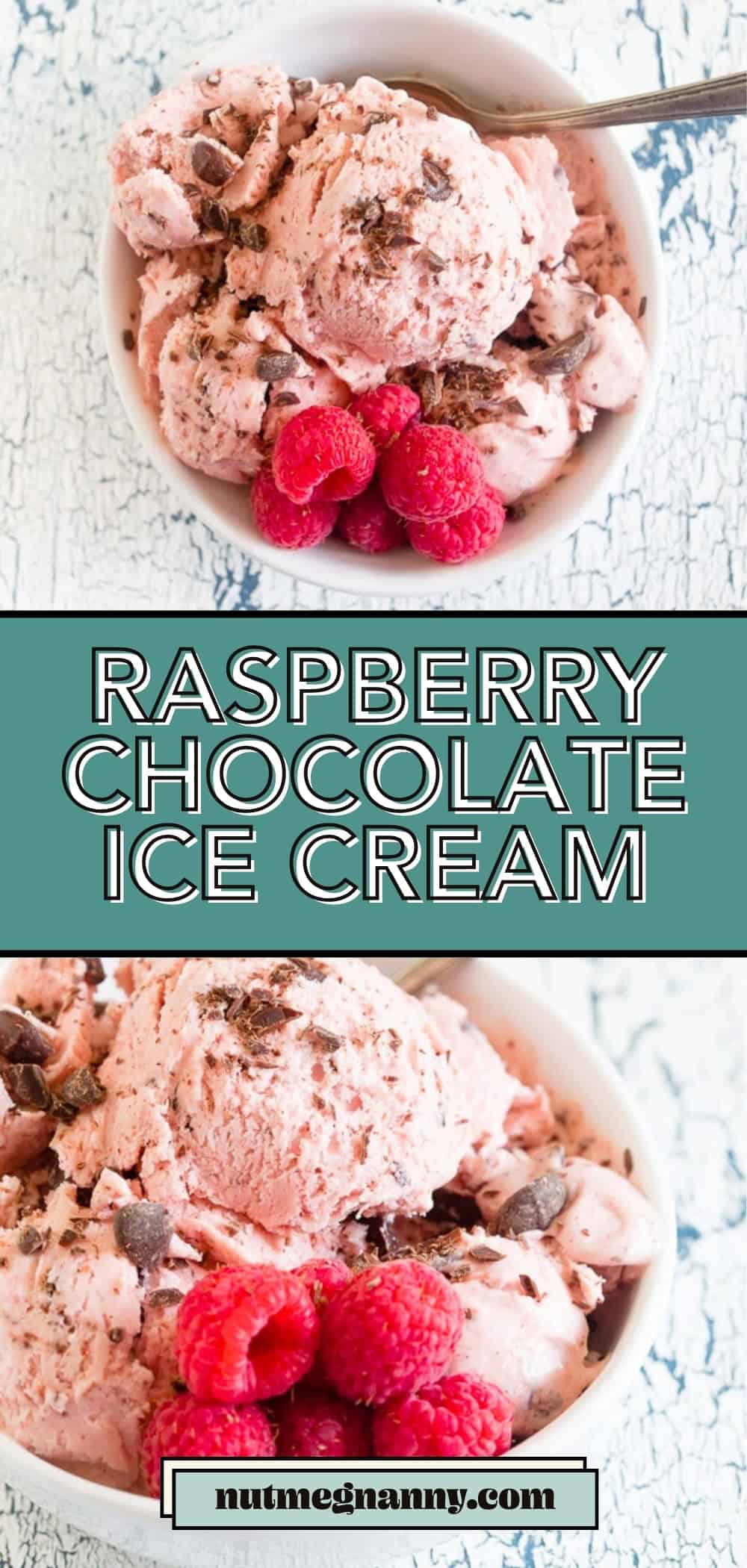 Raspberry Chocolate Chip Ice Cream - Nutmeg Nanny