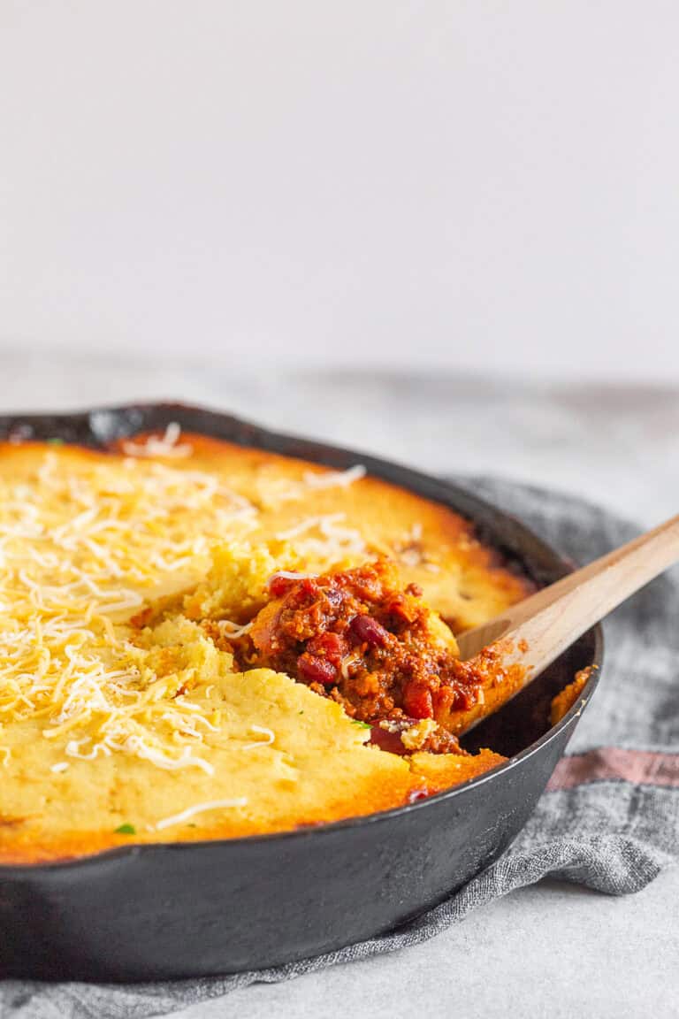 Chili Cornbread Casserole - Nutmeg Nanny