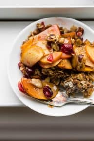 Vanilla Bean Persimmon Crisp - Nutmeg Nanny