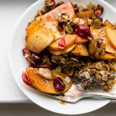 Vanilla Bean Persimmon Crisp - Nutmeg Nanny