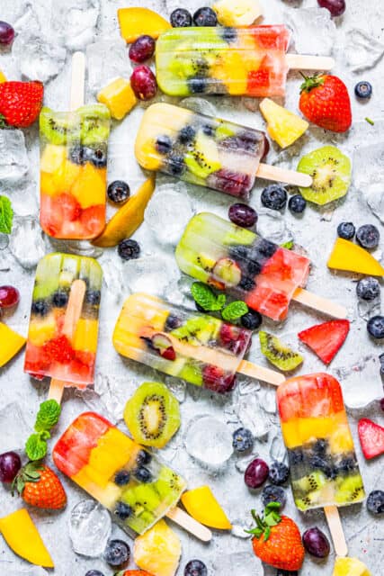 Rainbow Fruit Popsicles - the perfect summertime frozen treat!