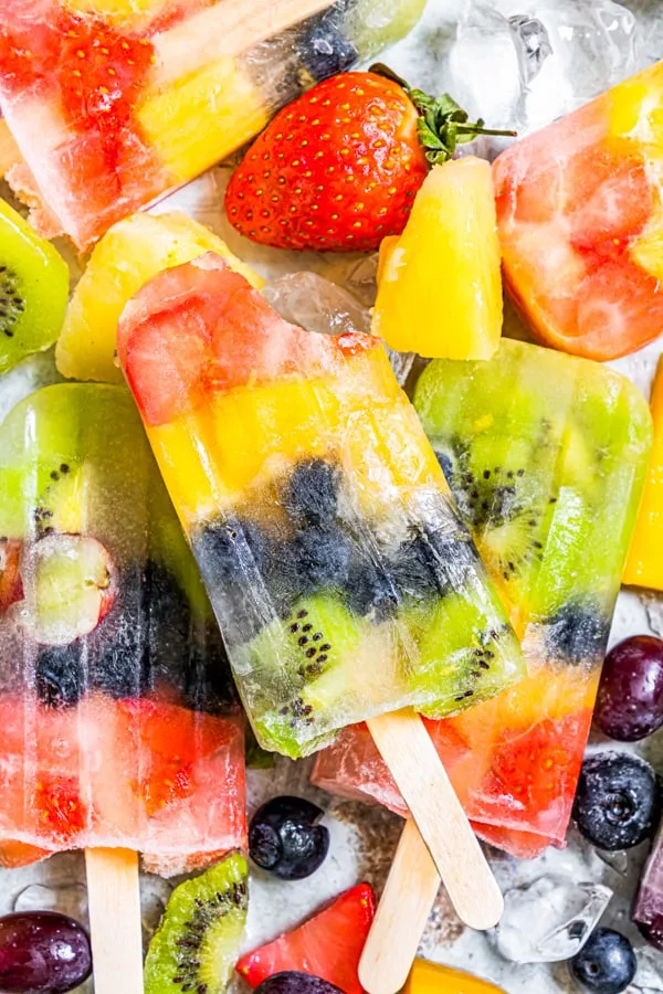 Rainbow Fruit Popsicles - the perfect summertime frozen treat!
