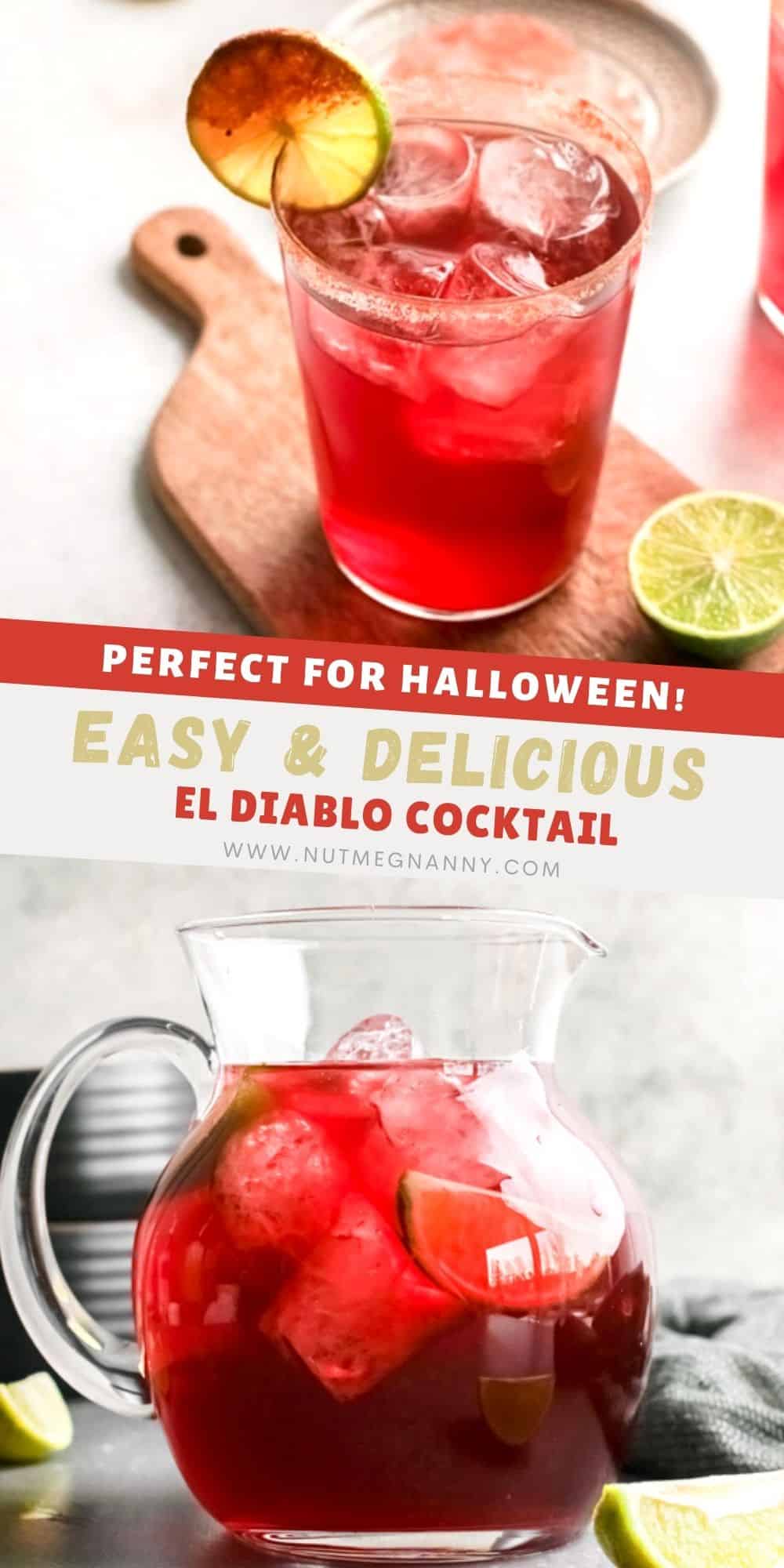 El Diablo Cocktail - the perfect adult Halloween cocktail recipe!