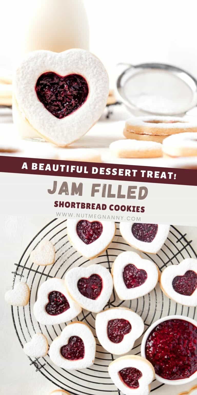 Jam Filled Shortbread Cookies - Nutmeg Nanny