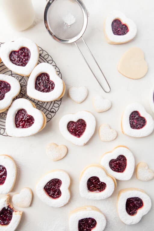 Jam Filled Shortbread Cookies - Nutmeg Nanny