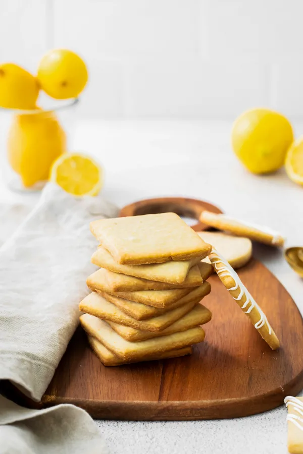 Lemon Shortbread Cookies - Nutmeg Nanny