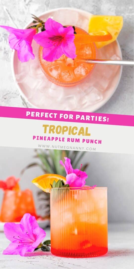 Pineapple Rum Punch - Nutmeg Nanny
