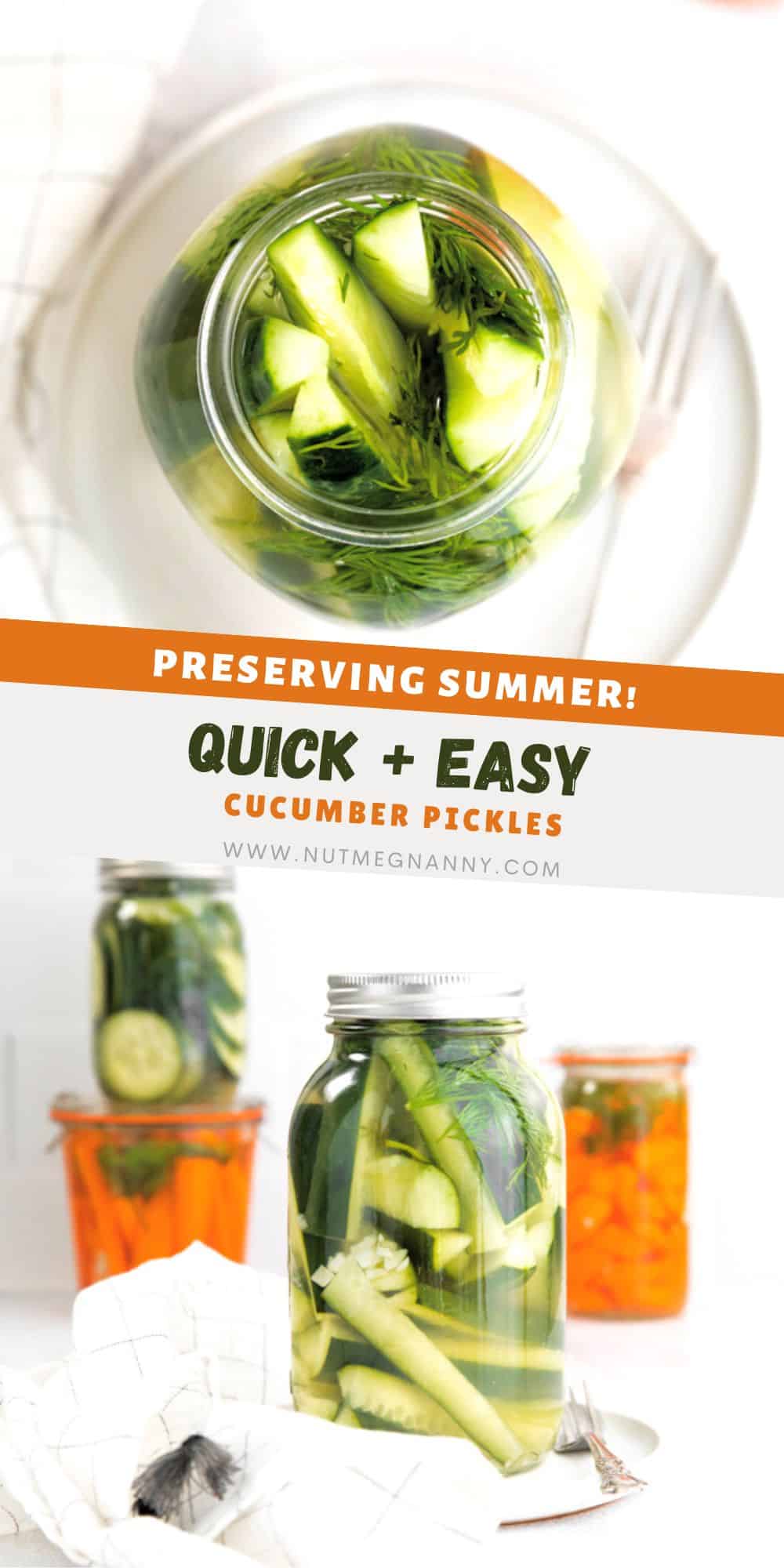 Easy Refrigerator Pickles - Nutmeg Nanny