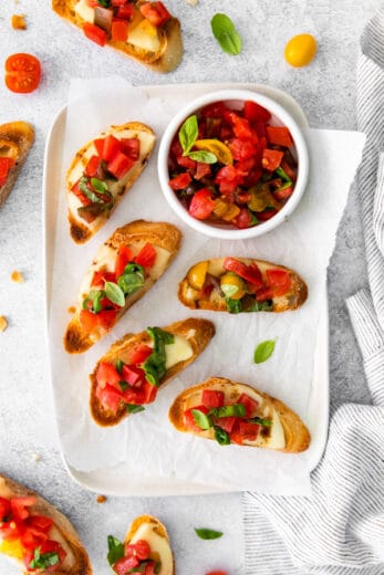 Caprese Bruschetta - Nutmeg Nanny