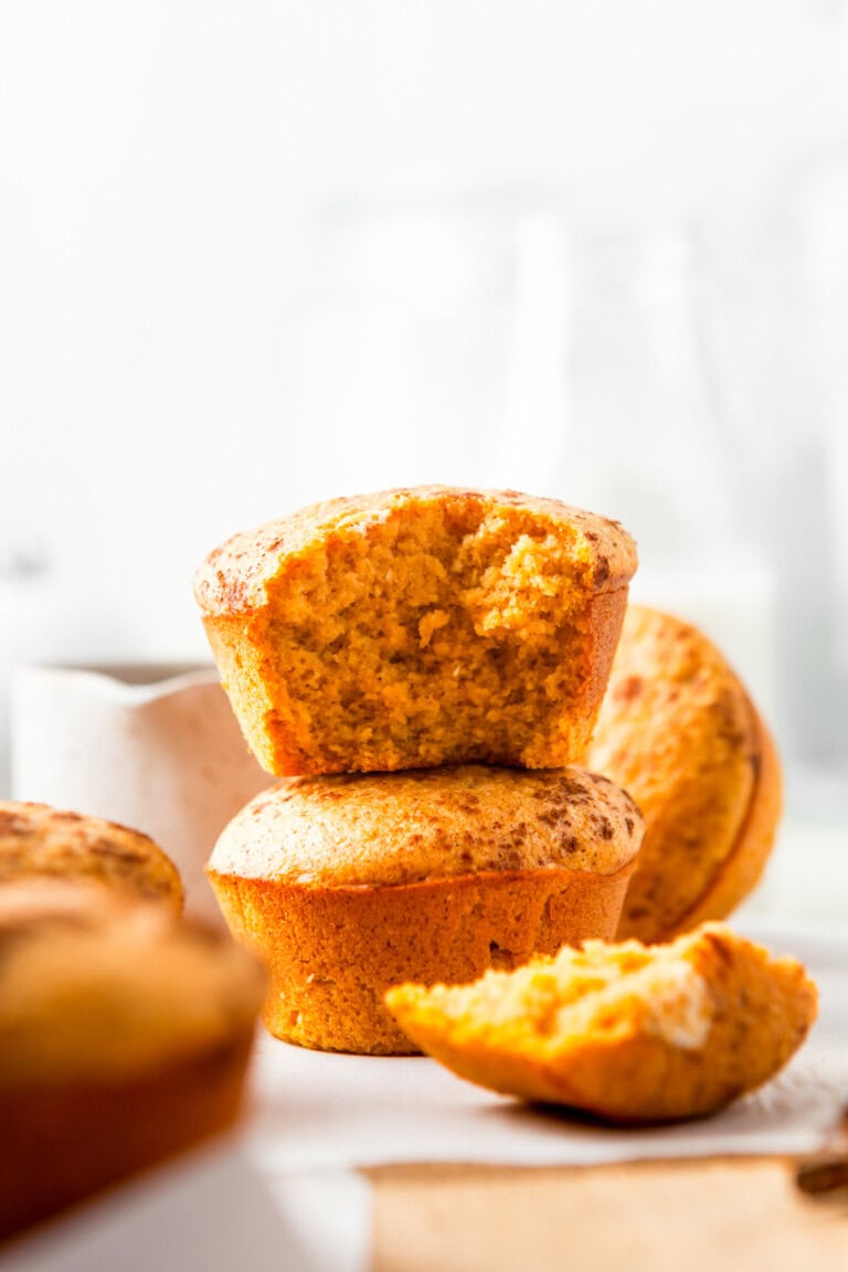 Sweet Pumpkin Cornbread Muffins - the perfect use for pumpkin!
