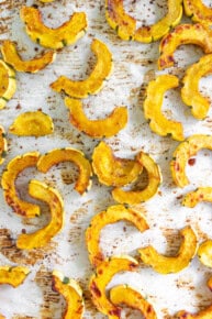 Cinnamon Maple Roasted Delicata Squash - Nutmeg Nanny