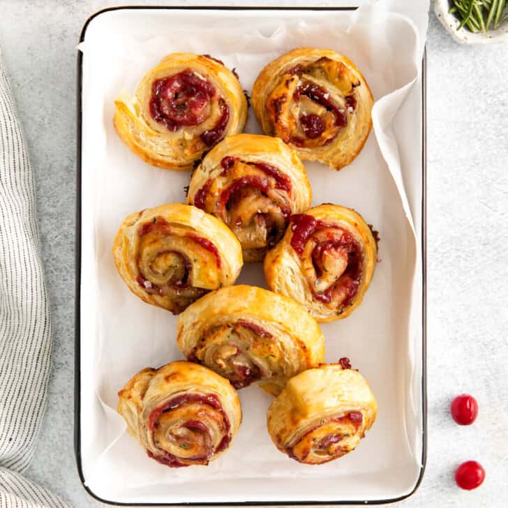 Cranberry Brie Pinwheels - Nutmeg Nanny