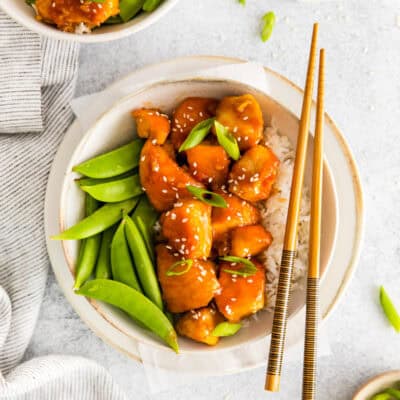 Honey Garlic Chicken Bowls - Nutmeg Nanny
