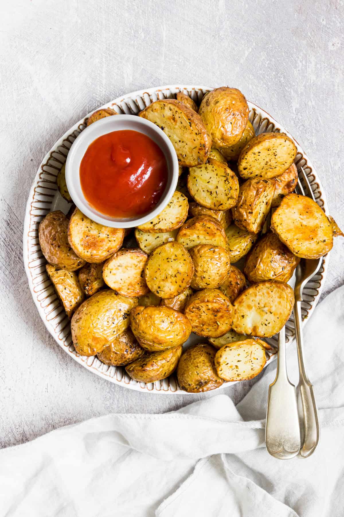 Air Fryer Roasted Potatoes - Nutmeg Nanny
