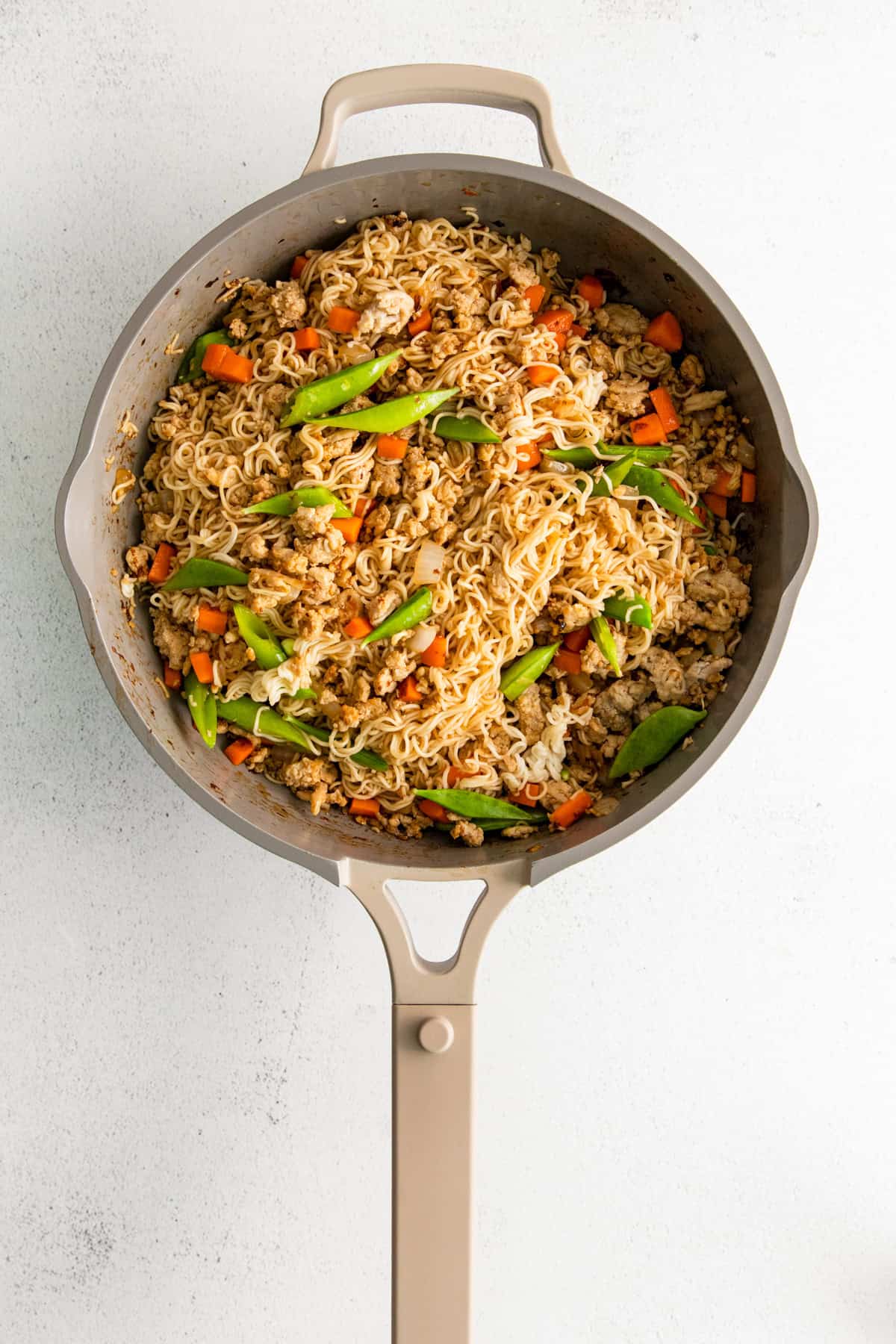 Ground Chicken Ramen Stir Fry - Nutmeg Nanny