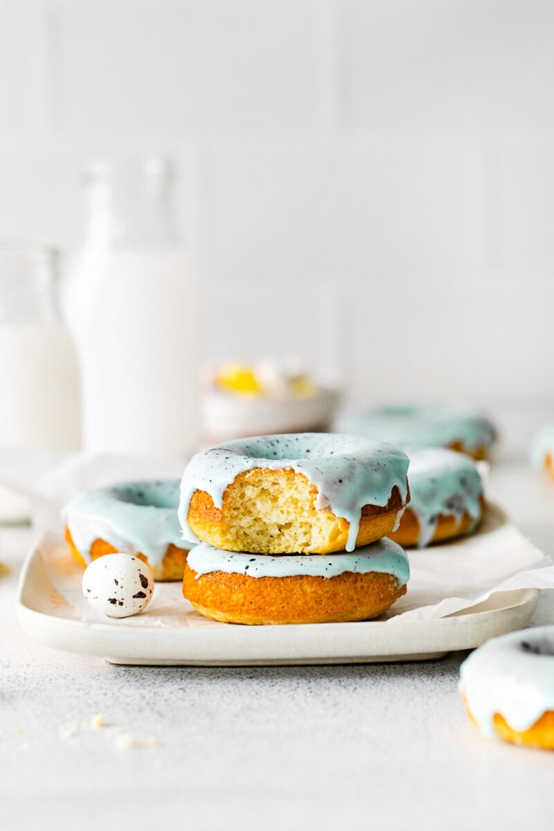 Robin's Egg Baked Donuts - Nutmeg Nanny