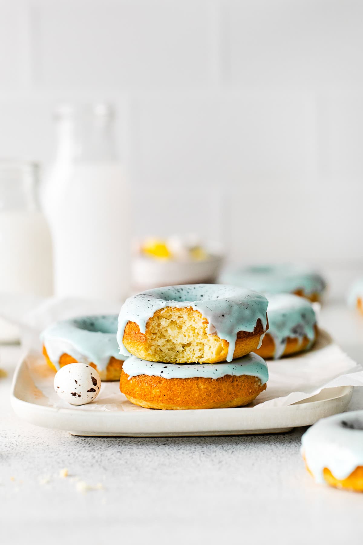 Robin's Egg Baked Donuts - Nutmeg Nanny