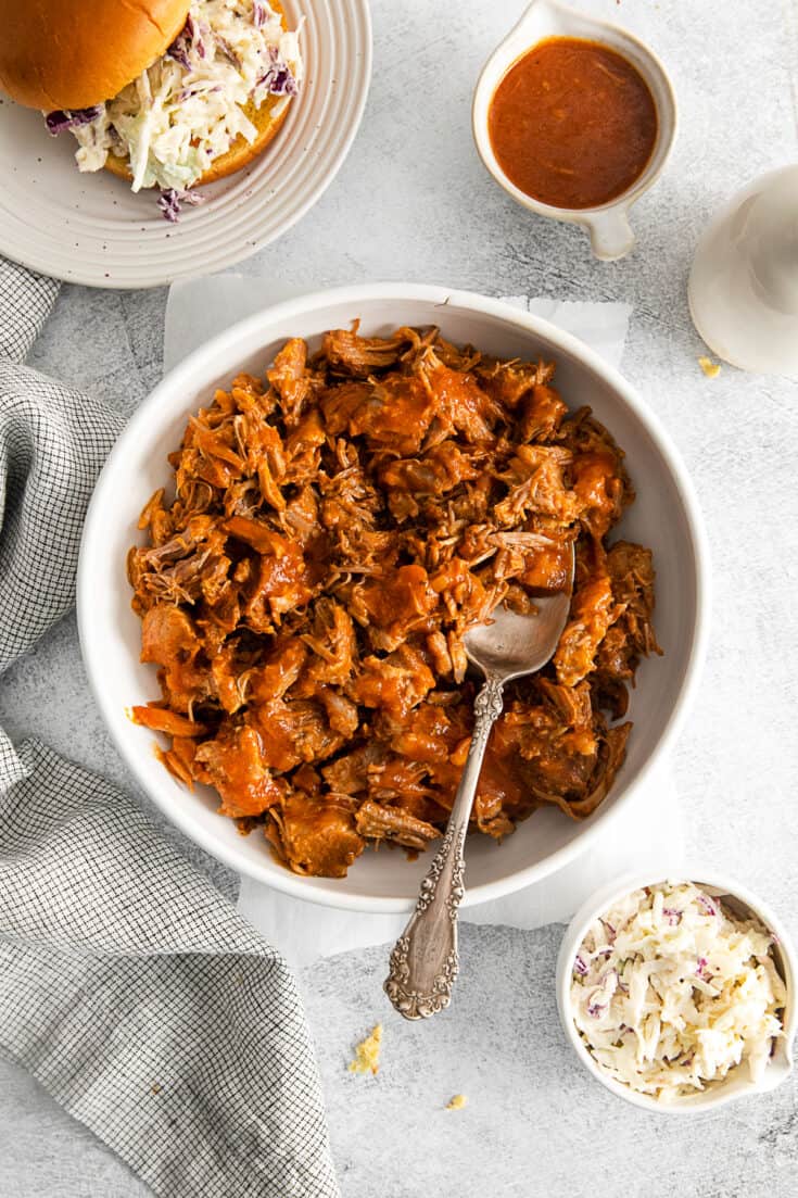 Slow Cooker BBQ Pulled Pork - Nutmeg Nanny