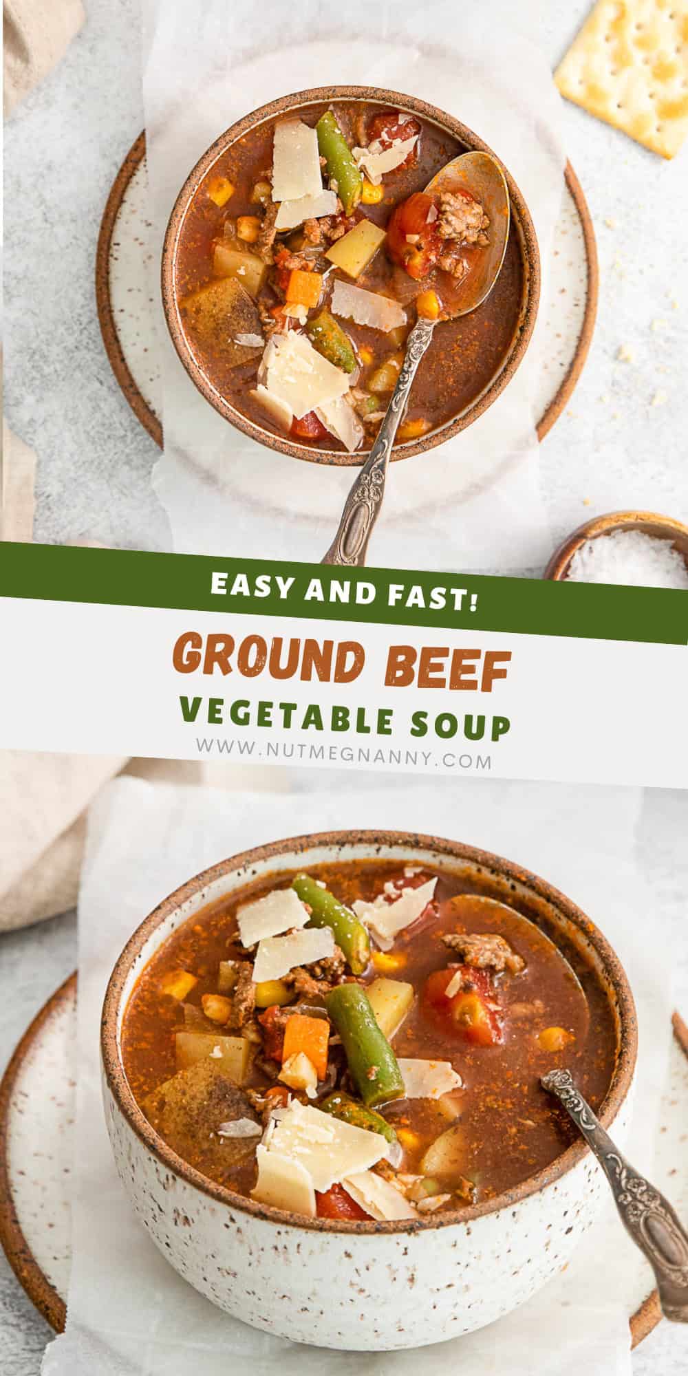Vegetable Beef Soup - Nutmeg Nanny