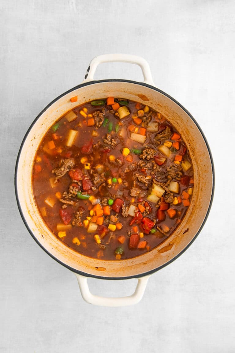 Vegetable Beef Soup - Nutmeg Nanny