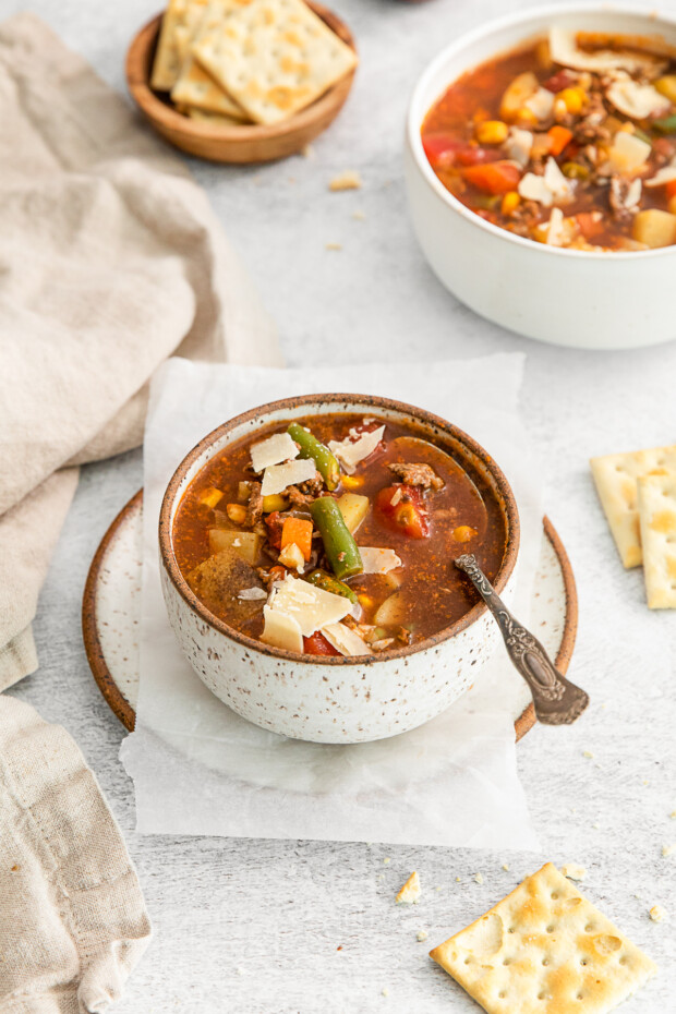 Vegetable Beef Soup - Nutmeg Nanny