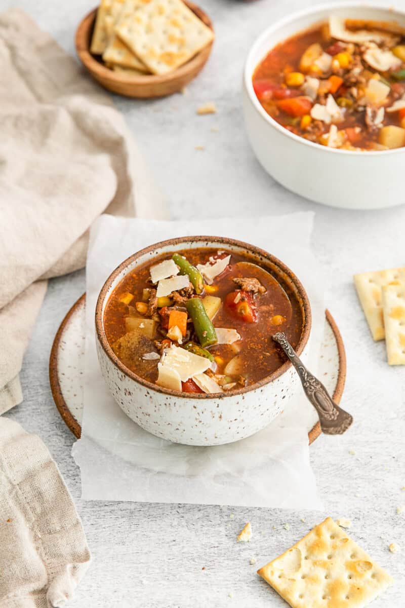 Vegetable Beef Soup - Nutmeg Nanny