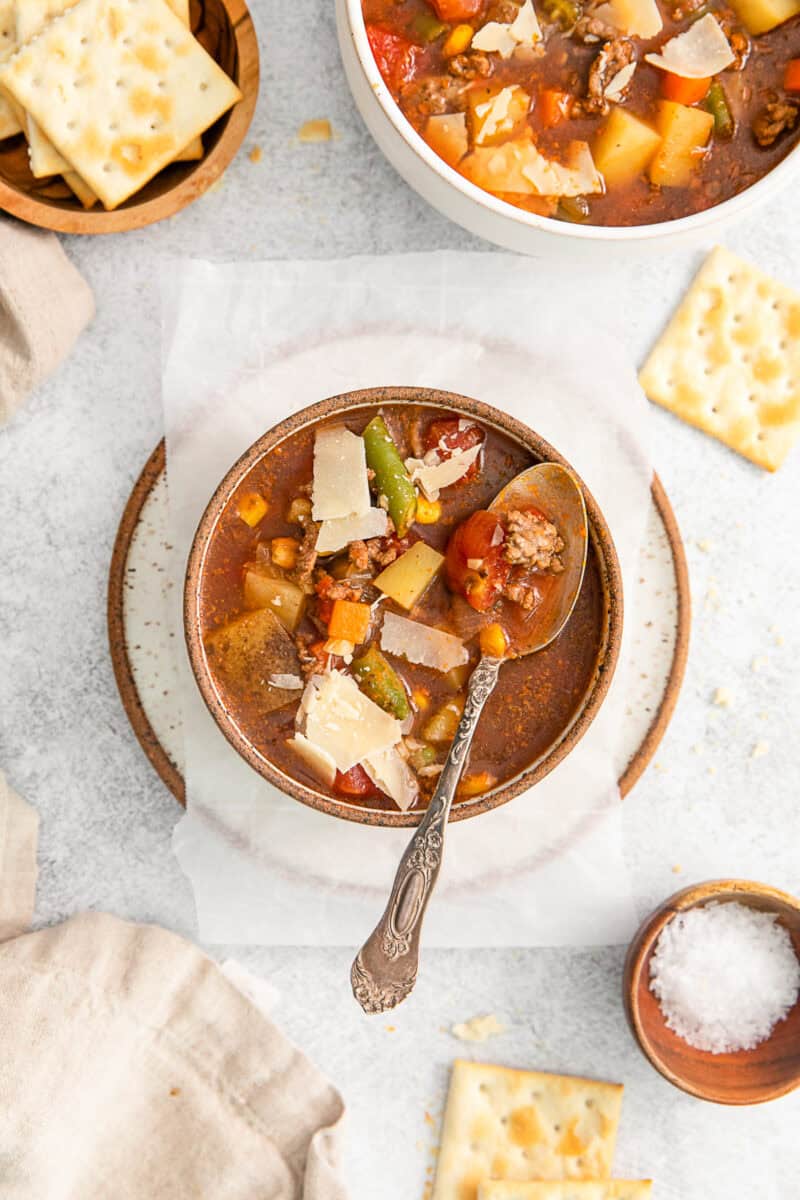 Vegetable Beef Soup - Nutmeg Nanny