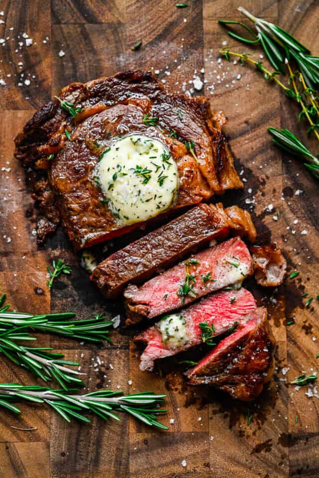 Pan Fried Ribeye - Nutmeg Nanny