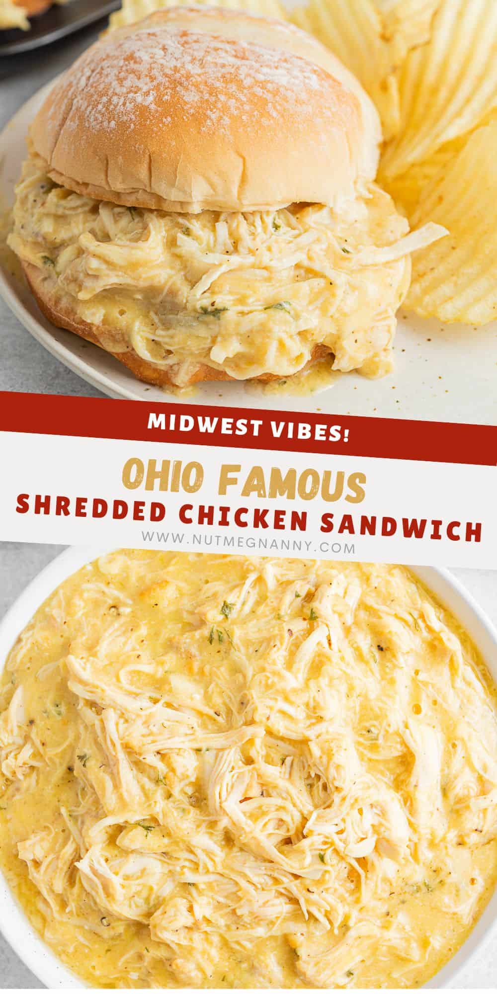 Ohio Shredded Chicken Sandwich - Nutmeg Nanny