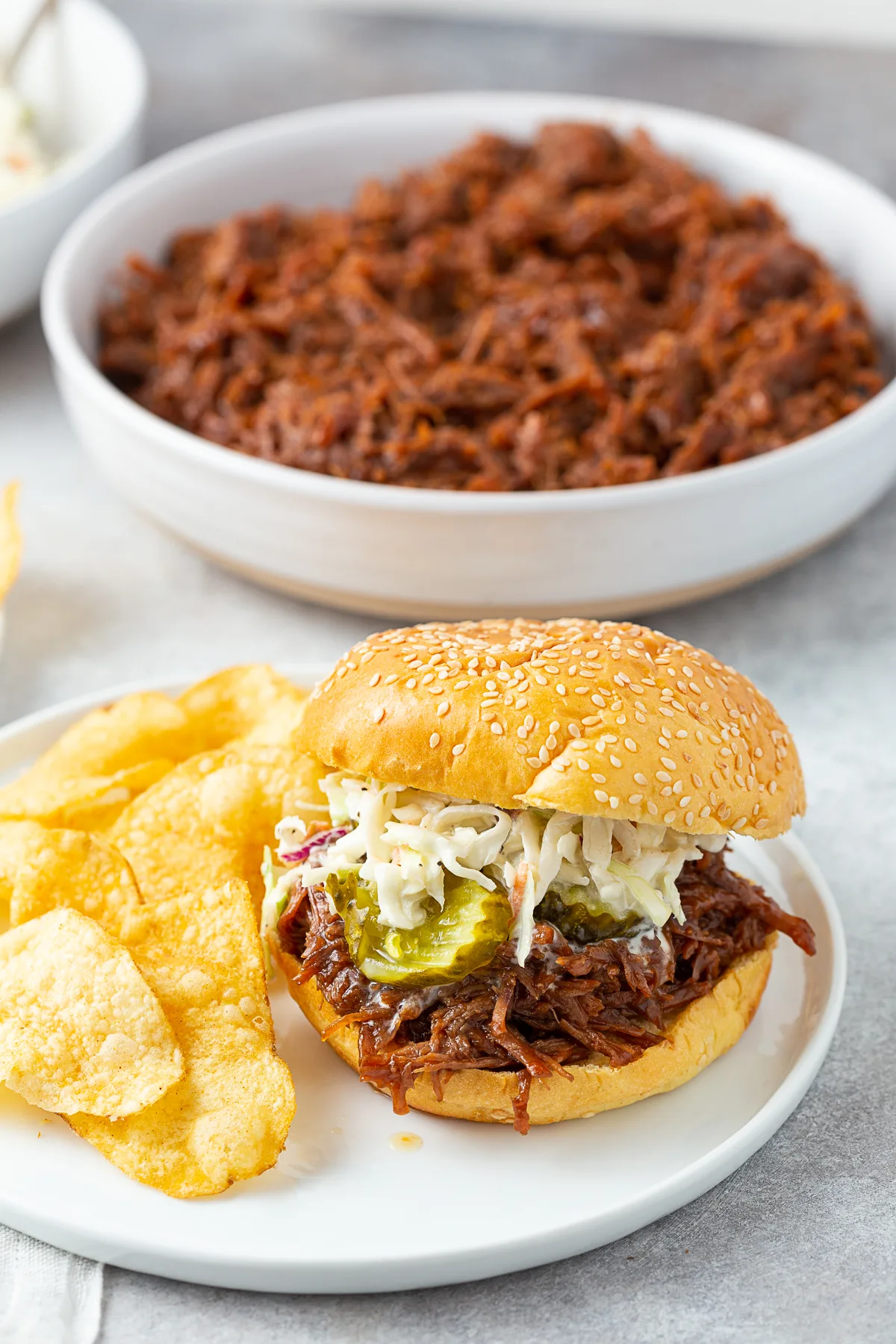 BBQ Shredded Beef (Sandwiches) - Nutmeg Nanny