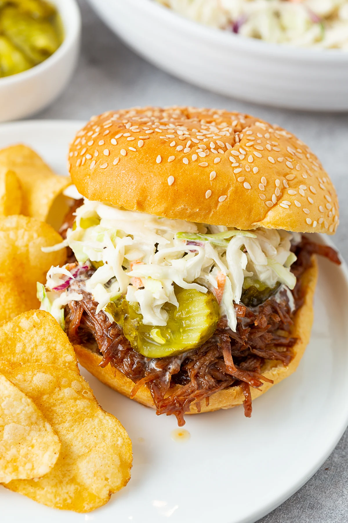 BBQ Shredded Beef (Sandwiches) - Nutmeg Nanny
