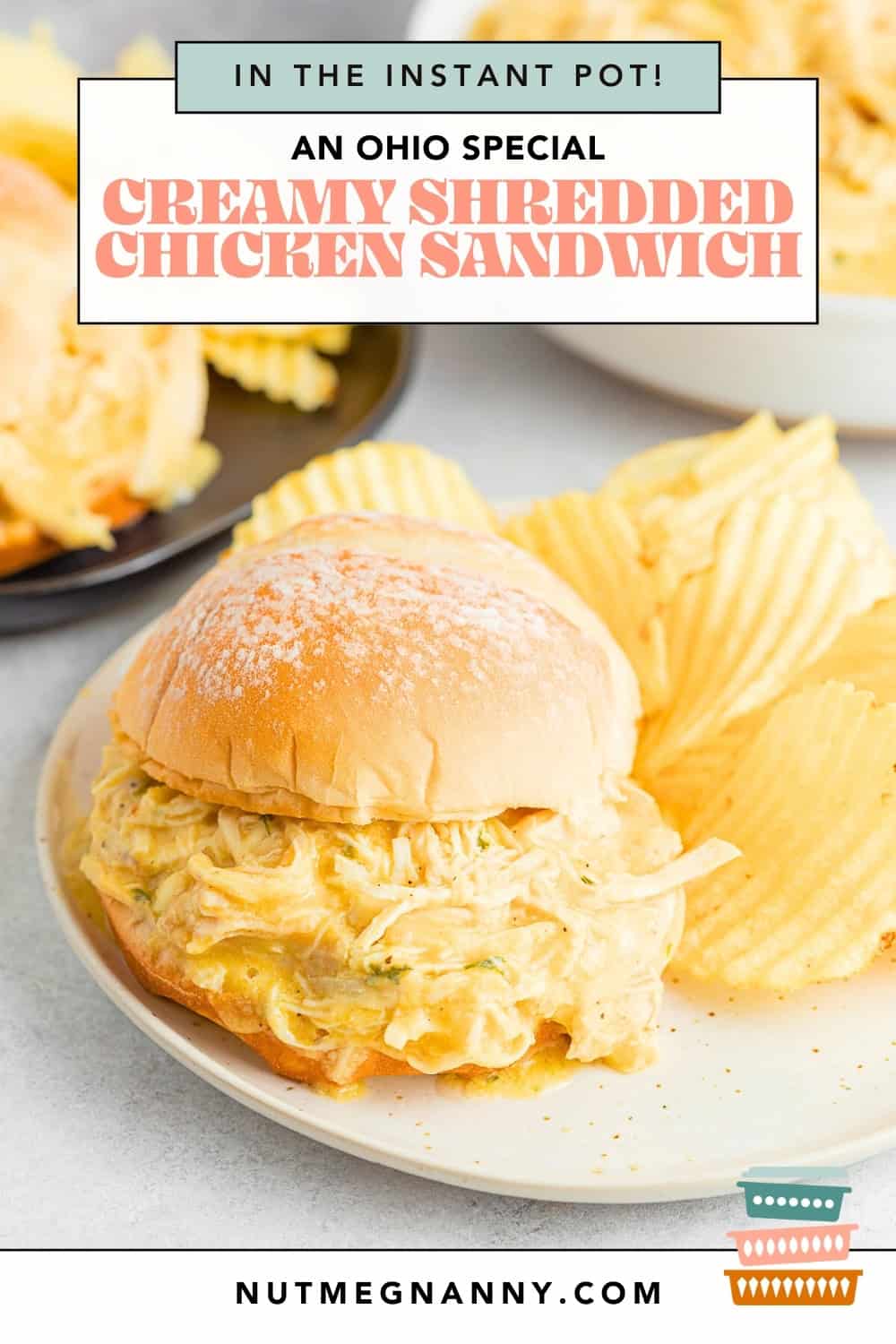 Ohio Shredded Chicken Sandwich - Nutmeg Nanny