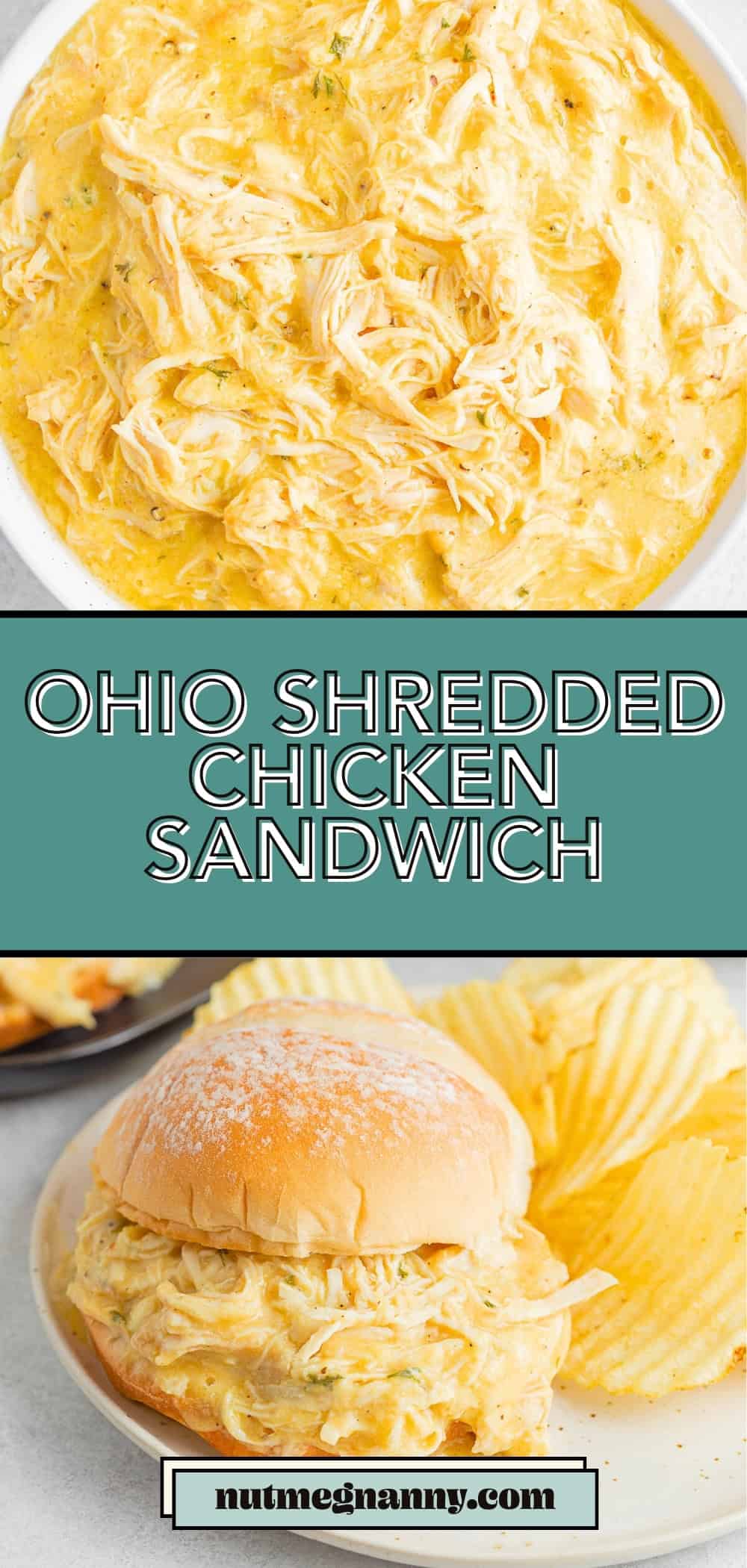 Ohio Shredded Chicken Sandwich - Nutmeg Nanny