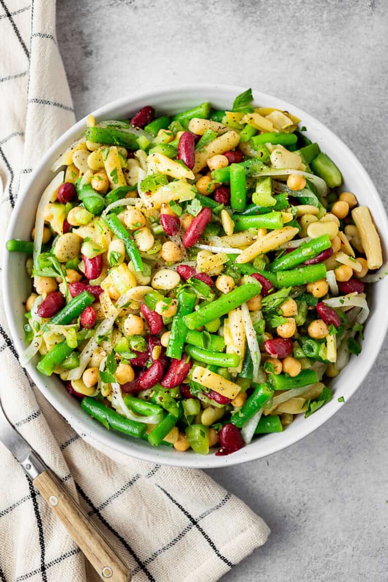 The Best 5 Bean Salad - Nutmeg Nanny