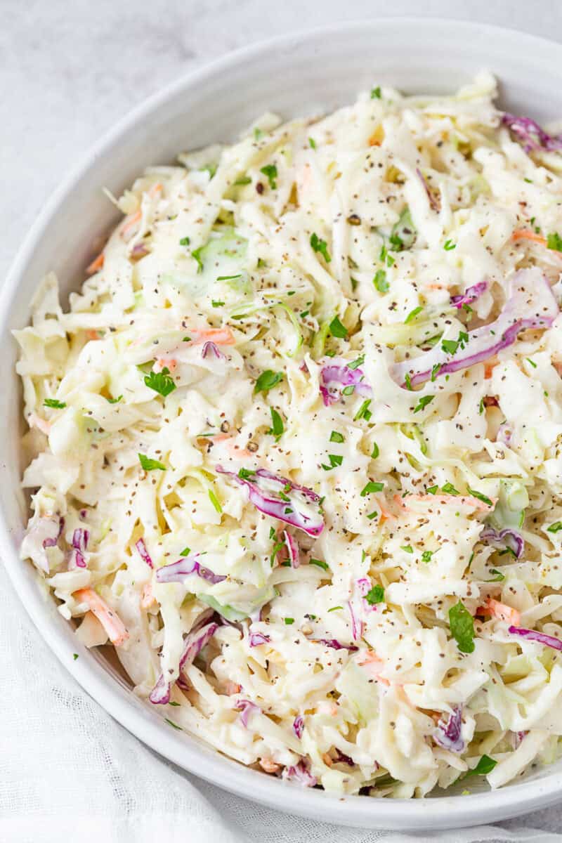 Creamy Coleslaw - Nutmeg Nanny